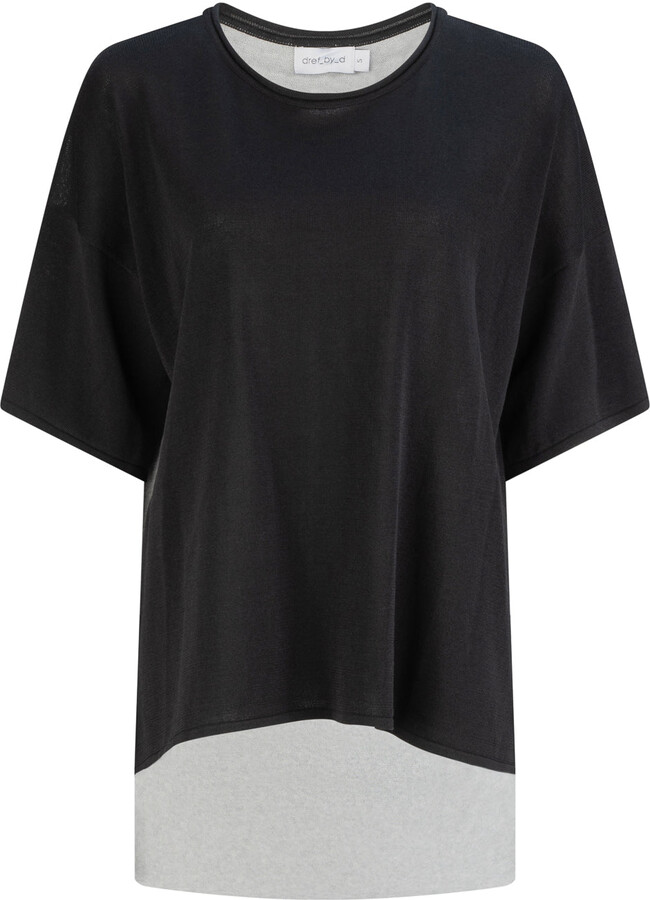 Dref by D Adra Tee - Black / Grey Marle - ShopStyle T-shirts