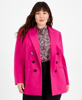 Bar III Plus Size Compression Boyfriend Blazer, Created for Macy's ...