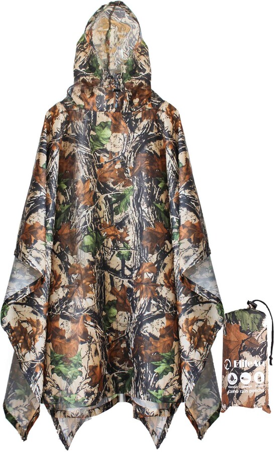 ElifeAcc Waterproof Poncho Multifunctional Rain Poncho Adult Waterproof ...