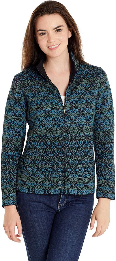 Invisible World Women's 100% Alpaca Wool Cardigan Open Front Zip Up ...