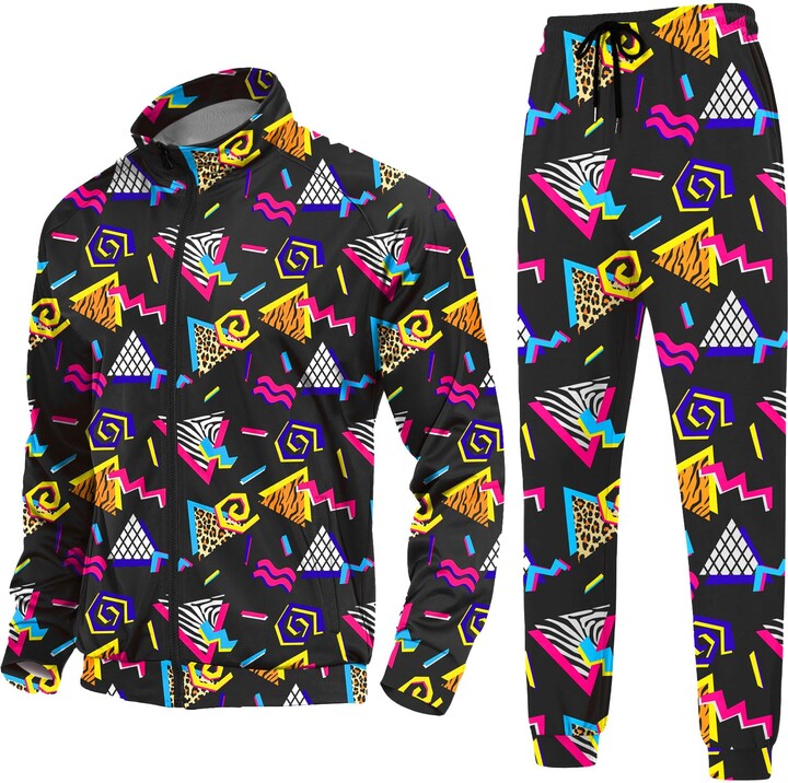 EVEDESIGN Track Suits Mens Set - Retro 80s and 90s costumes Outfits for ...