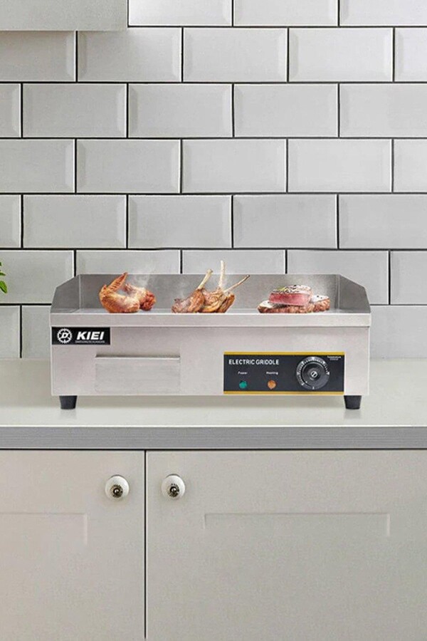 Living and Home 2.9KW Stainless Steel Electric Countertop Flat Top ...