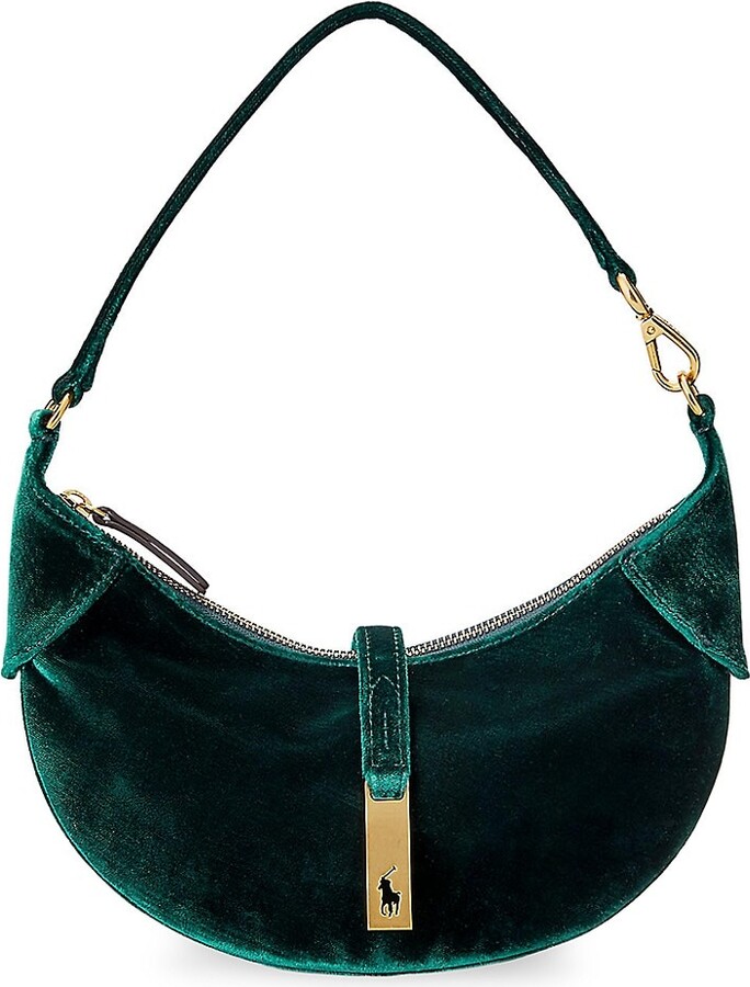 Polo Ralph Lauren Mini Polo ID Velvet Shoulder Bag - ShopStyle