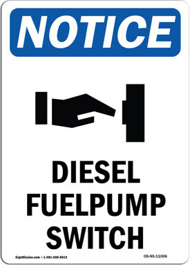 SignMission Diesel Fuel Pump Switch Sign - ShopStyle Home Office
