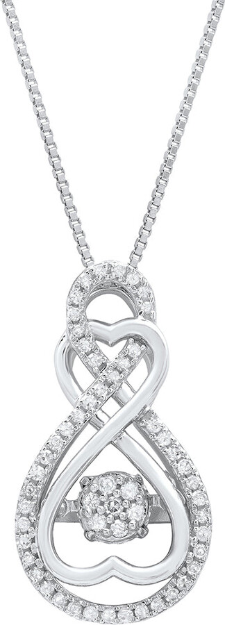 MAX + STONE Dancing Diamond Forever Love Real Diamond Two-Hearts ...