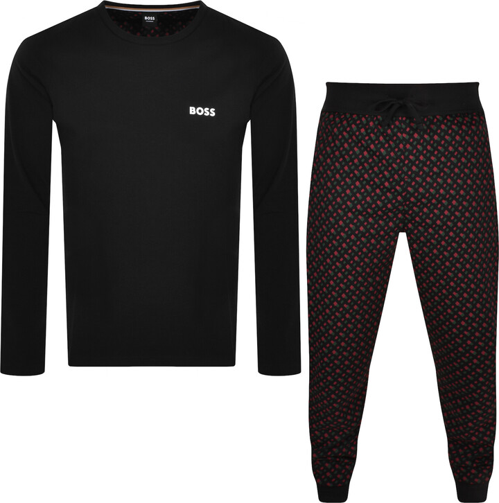 Boss Business BOSS Relax Long Lounge Set Black - ShopStyle Pyjamas