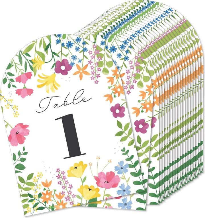 Big Dot Of Happiness Wildflowers Bride Boho Floral Double-Sided 5 x 7 ...