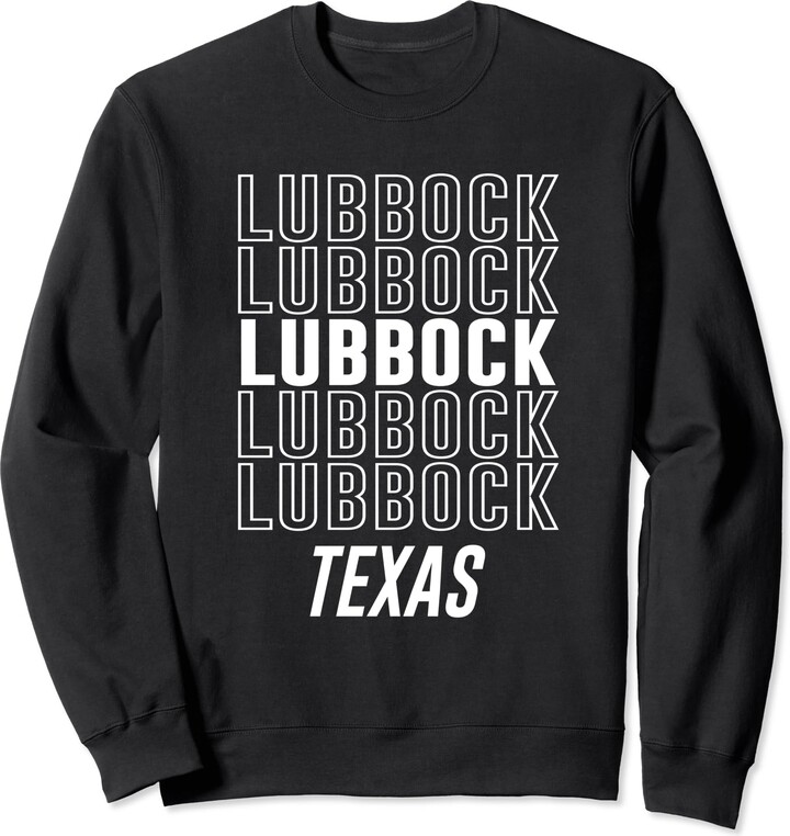 Texas City Retro Stacked Font Retro Lubbock Texas City Stacked Repeated ...