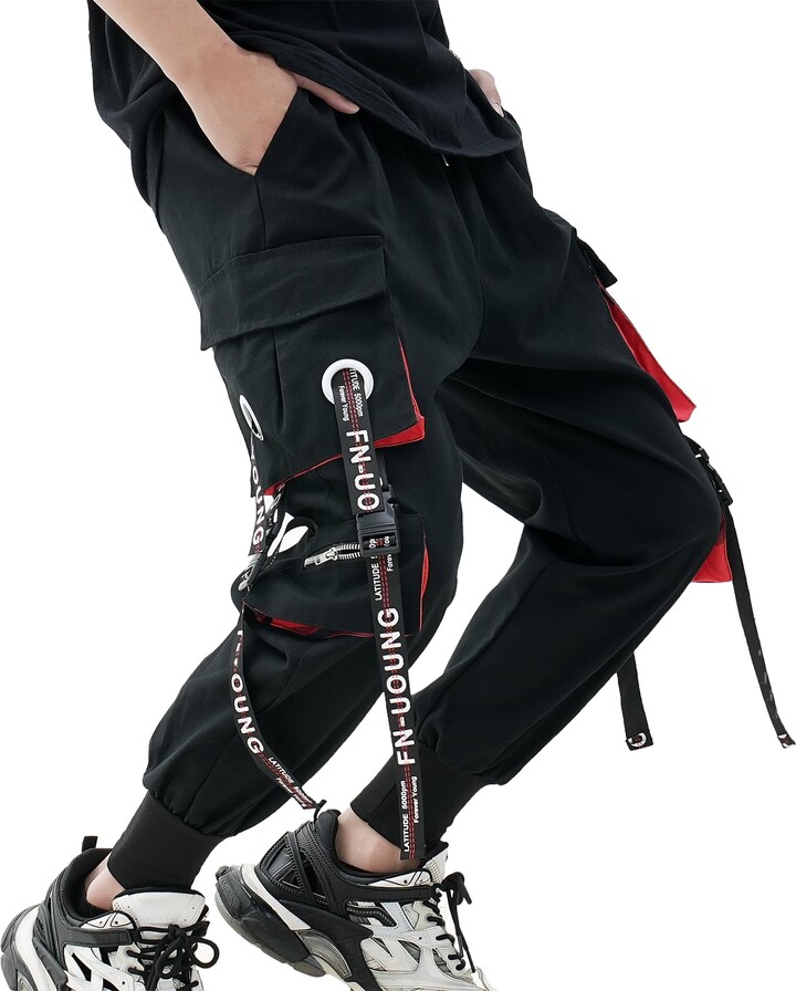 TECHSISION Techwear Trousers Men Cargo Pants Punk Mens Joggers Eboy ...
