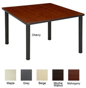 Regency Seating 36-inch Square Table with Black Post Legs - ShopStyle ...