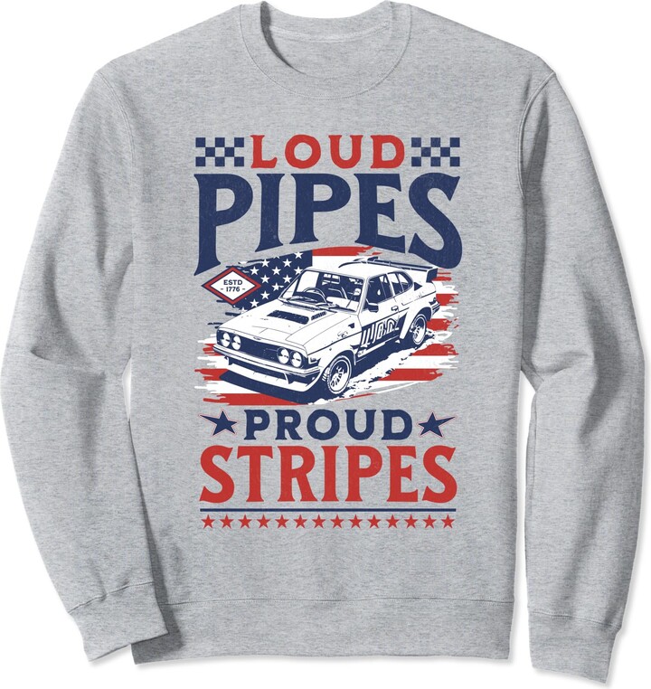 American Flag Patriotic Rally Racing Enthusiasts Vintage Rally Car ...