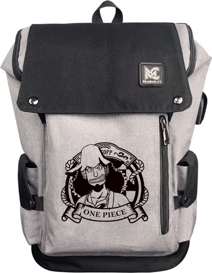 xrbanime Luffy peripheral shoulder backpack Zoro USB charging schoolbag ...