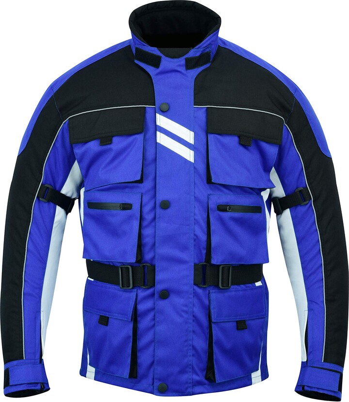 Modernage Motorcycle Jacket 6 Pockets Men's Riding Warrior Textile ...