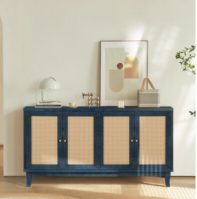 GZMWON Rattan Cabinet Rattan Sideboard Rattan Console Rattan Storage ...