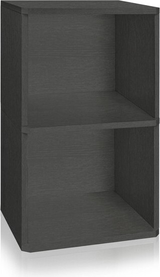 Way Basics Marley 2-Shelf Vinyl Record Storage Charcoal Black ...