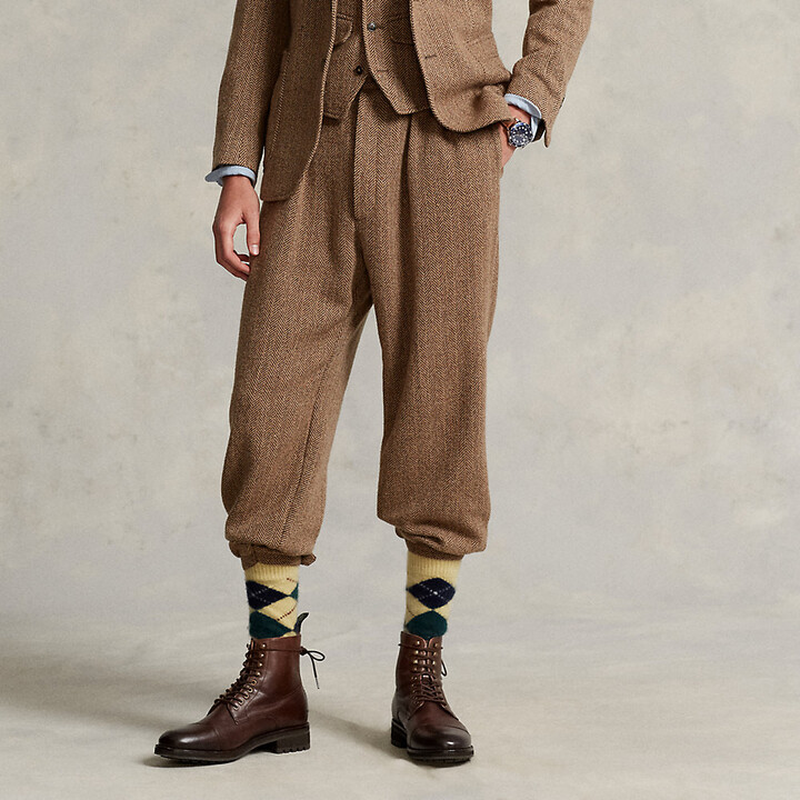 Ralph Lauren Herringbone Plus Fours Suit Trouser - ShopStyle Dress Pants