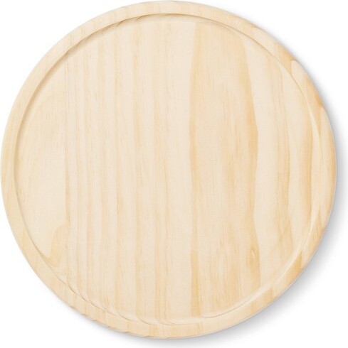 DIY Wood Shaped Round Tray Base Unfinished Craft Kit - Mondo Llama ...