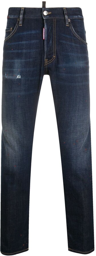 DSQUARED2 Logo-Patch Slim-Fit Jeans - ShopStyle