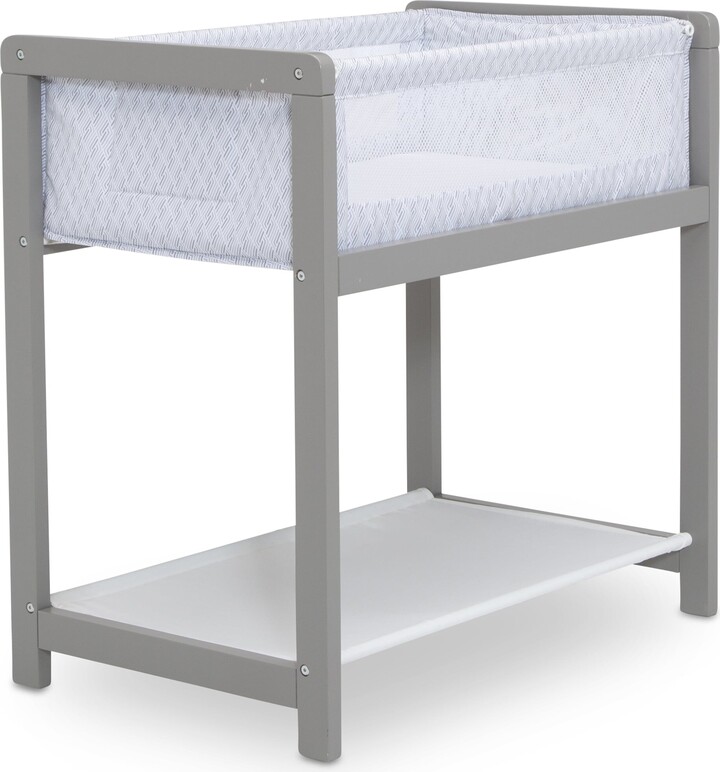 Howcool Classic Wood Bedside Bassinet Sleeper, Portable Crib with High ...