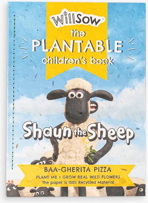 Willsow - Shaun the Sheep 'Baa-gherita Pizza' Plantable Children's Book ...