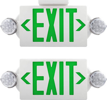 HD FLOORING, INC. Emergency Exit Light, Adjustable Two LED Head Exit ...