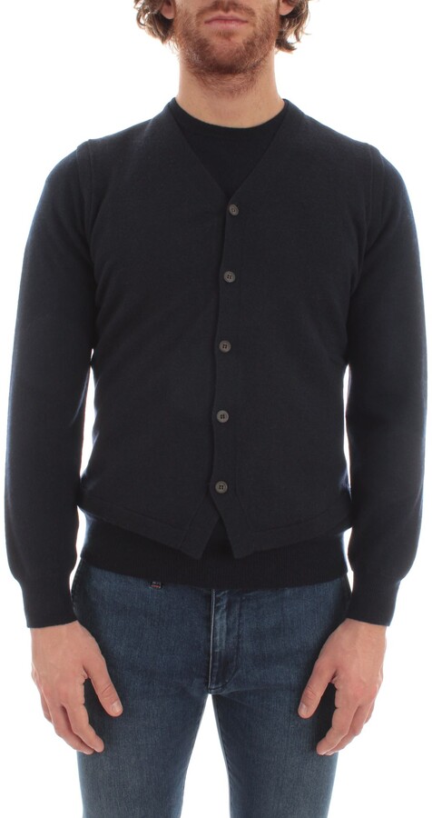 Kangra Mens Blue Wool Vest - ShopStyle