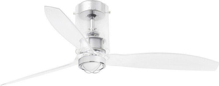 Netlighting MiniTube LED Transparent Ceiling Fan with DC Motor 3000K ...