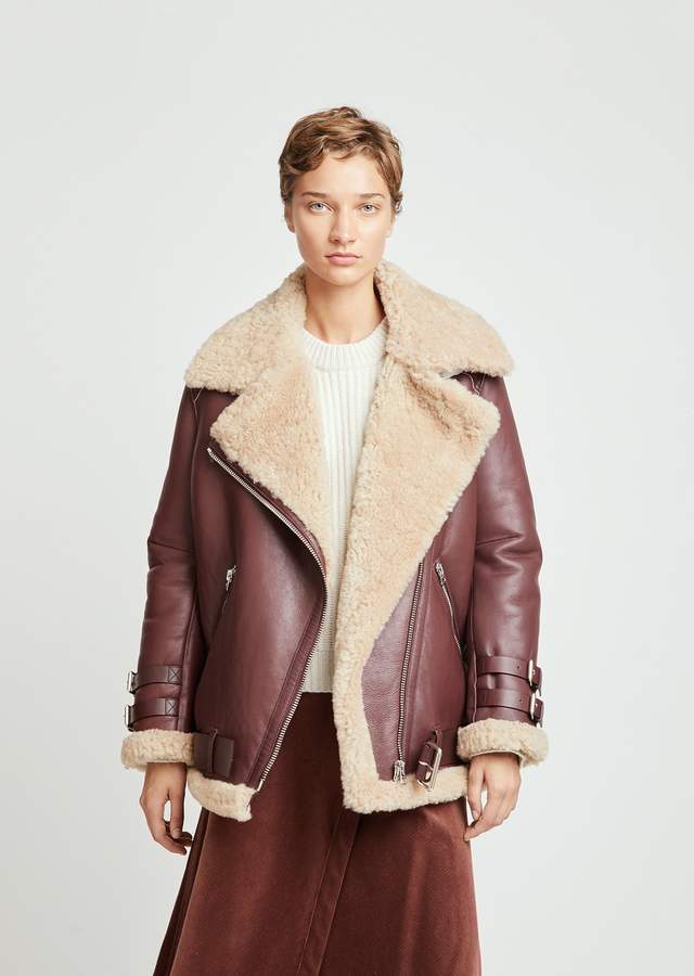 Acne Studios Velocite Shearling Jacket - ShopStyle