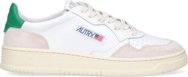 AUTRY Logo Patch Panelled Sneakers - ShopStyle