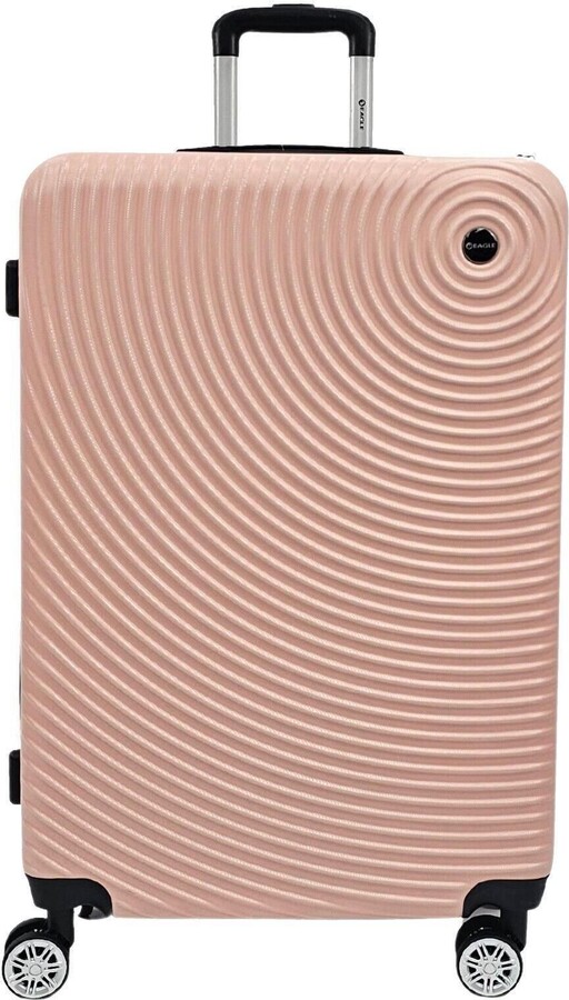 Infinity Leather Hard Shell ABS Extra Large Luggage Suitcase - White ...