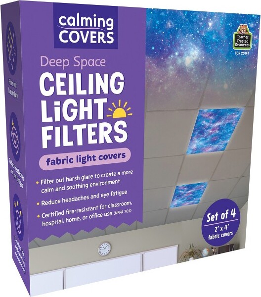Teacher Created Resources® Calming Covers Ceiling Light Filters, 2' x 4 ...