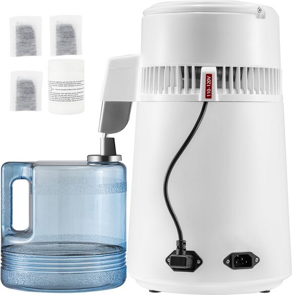 VEVOR 1.1Gal Water Distiller, 0.3Gal/H, 750W Distilled Water Maker ...