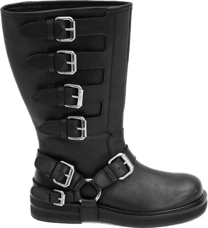 Asra Women's Cantaloupe Black Buckle Boot - ShopStyle