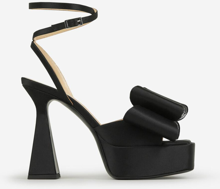 MACH & MACH Double Bow Platform Sandals - ShopStyle
