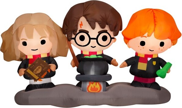 Harry Potter Airblown Inflatable Harry, Ron, and Hermione w/Cauldron ...