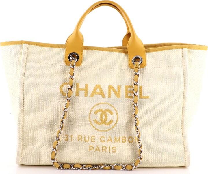 Chanel Deauville Tote Raffia Medium - ShopStyle