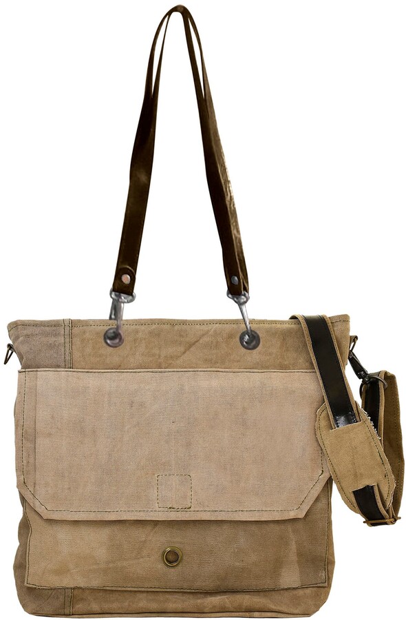 Vintage Addiction Recycled Military Messenger Bag - ShopStyle
