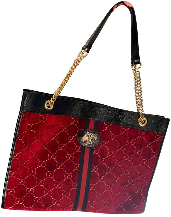 Gucci Rajah Burgundy Velvet Handbags - ShopStyle Bags