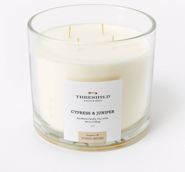 Threshold designed w/Studio McGee Clear Glass Cypress & Juniper Candle ...