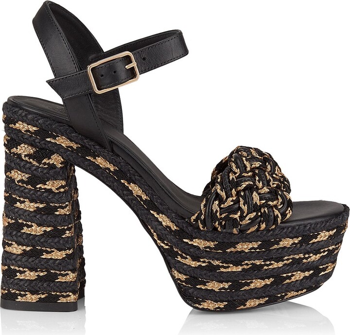 Castaner Anne Raffia Platform Sandals - ShopStyle