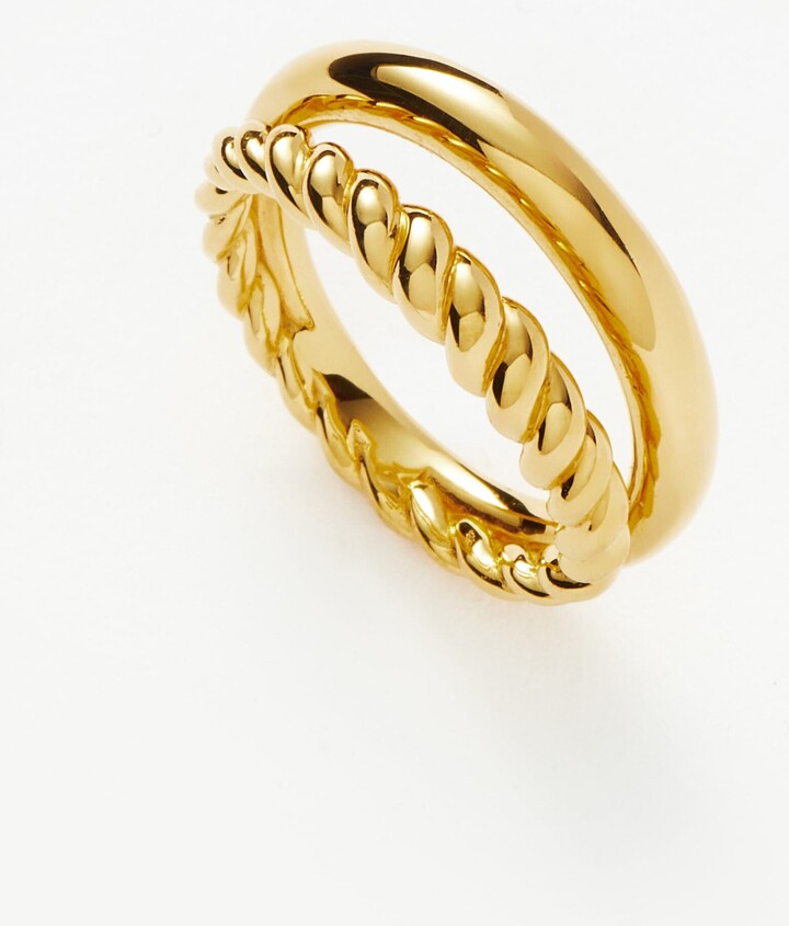 Radial Ring 18ct Gold Plated Vermeil - ShopStyle