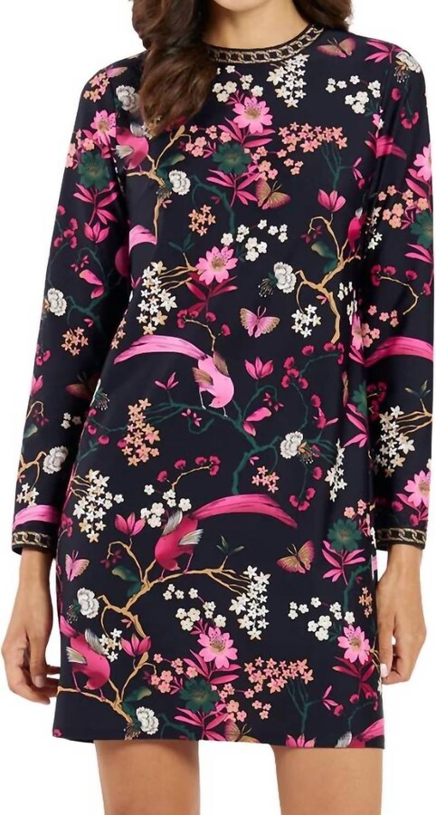 JUDE CONNALLY Cameron Dress Jude Cloth In Floral Menagerie Black Pink ...