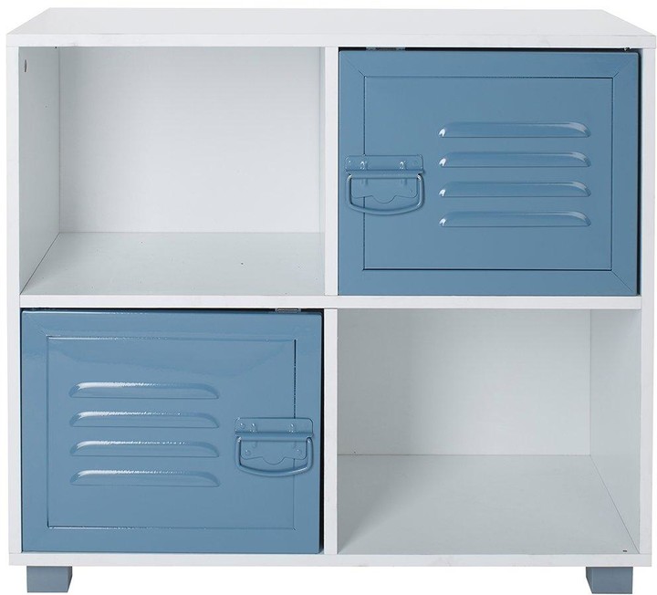 Lloyd Pascal Edison Metal Locker 4 Cube Storage - Blue - ShopStyle