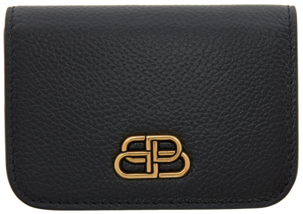Balenciaga Black Mini BB Wallet - ShopStyle