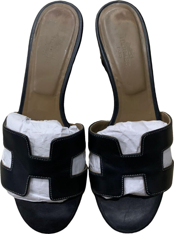 Hermes Oasis leather mules - ShopStyle