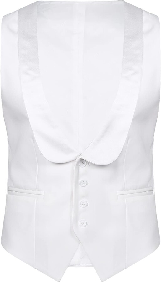 Kaerm Mens Classic Solid Business Suit Vest Regular Fit Tuxedo ...