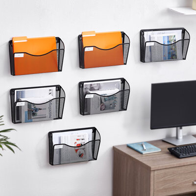 VEVOR File Wall Rack Mesh Wall File Holder 1 Pocket for Office & School ...