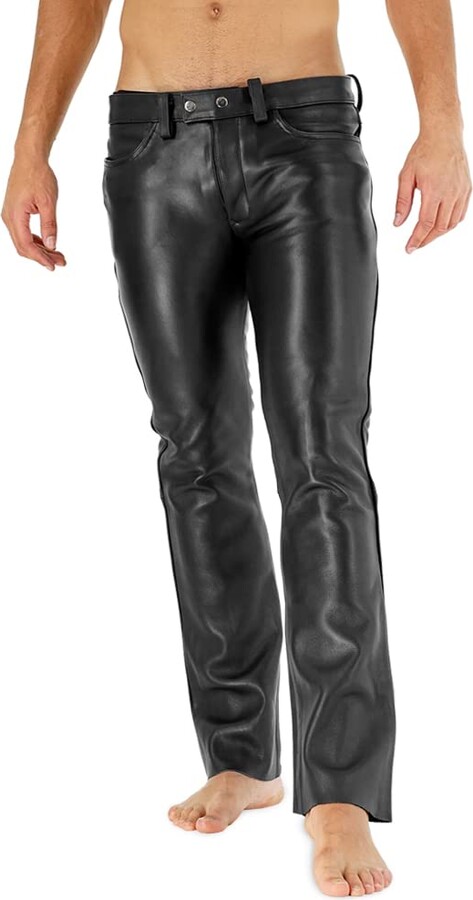 Bockle® BoB Bootcut Leather Pants Men Real Leather Pants - ShopStyle ...