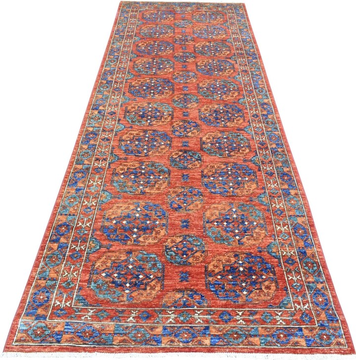 Shahbanu Rugs Prismatic Legacy Red Veggie Dyes Wool Hand Knotted Afghan ...