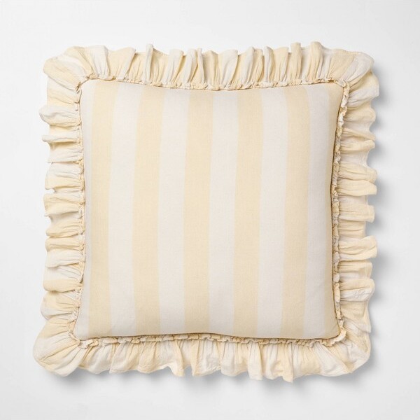 Threshold designed w/Studio McGee Square Pillow Big Stripe with Ruffle ...